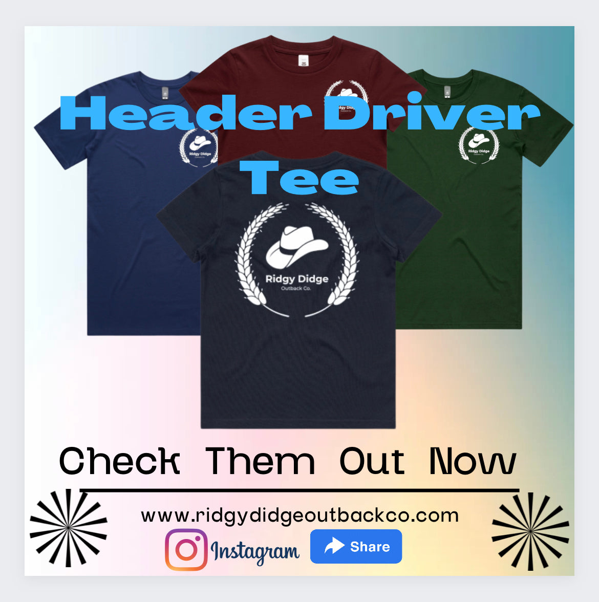 Header Driver Tee – Ridgy Didge Outback Co.